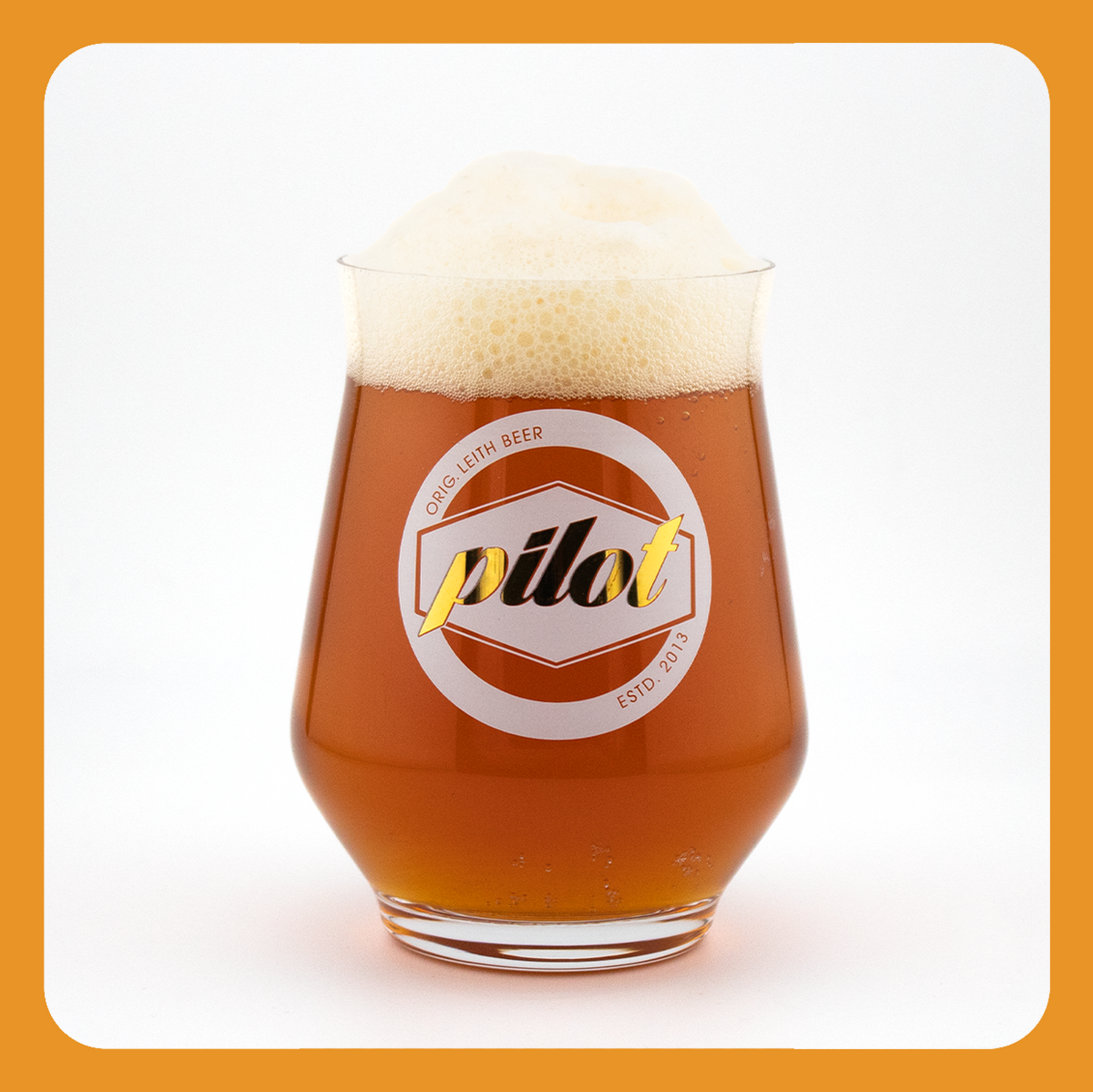 Pilot Gold Logo 330ml Glass – Pilot Beer